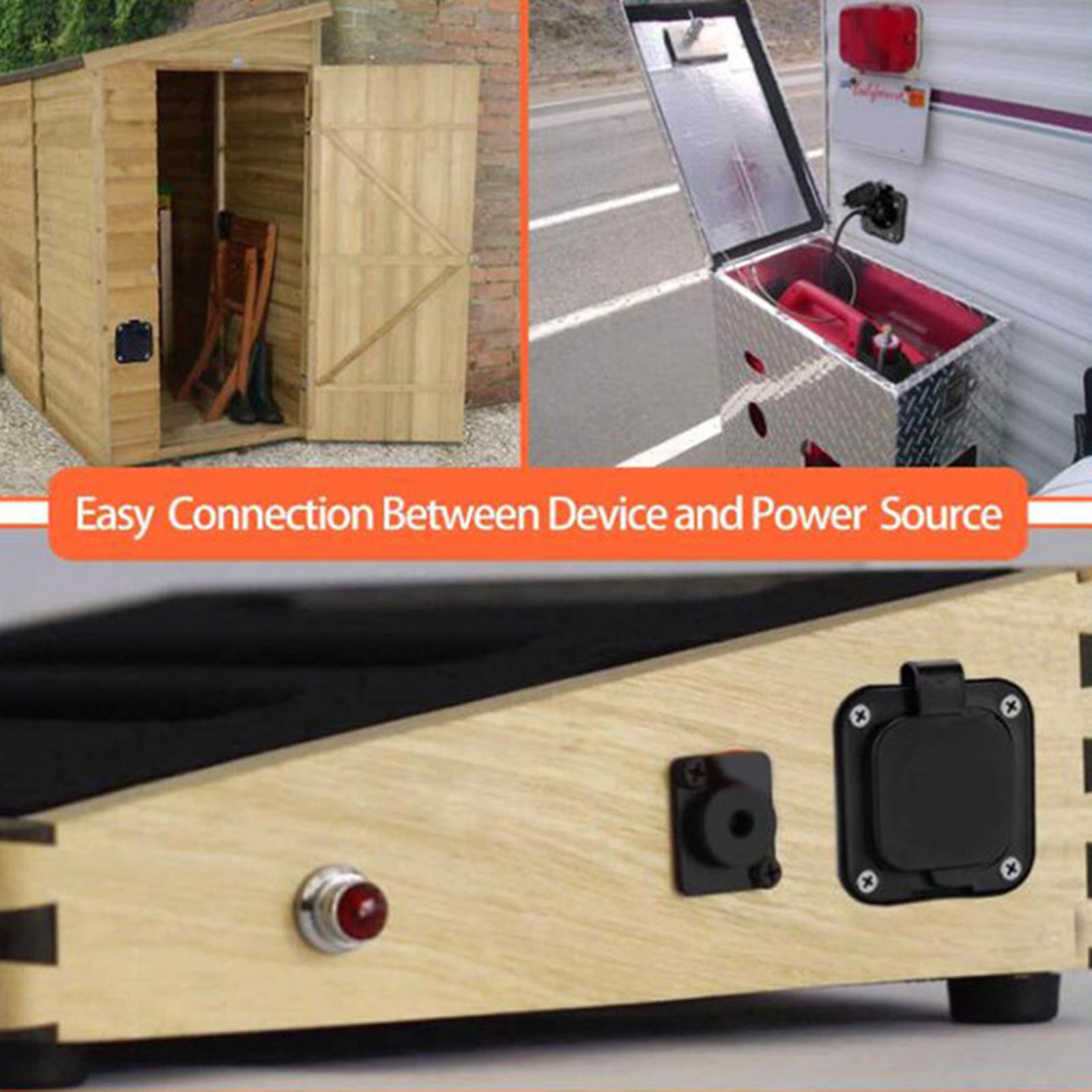 Inlet Plug Recessed Outlet Nema 5-15 Receptacle For Rvs Boat For Camper ...