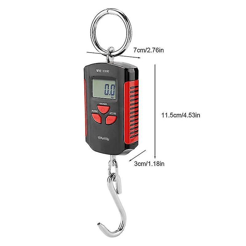 Digital Hanging Scales 200kg Portable Hanging Scale Electronic Weighing ...
