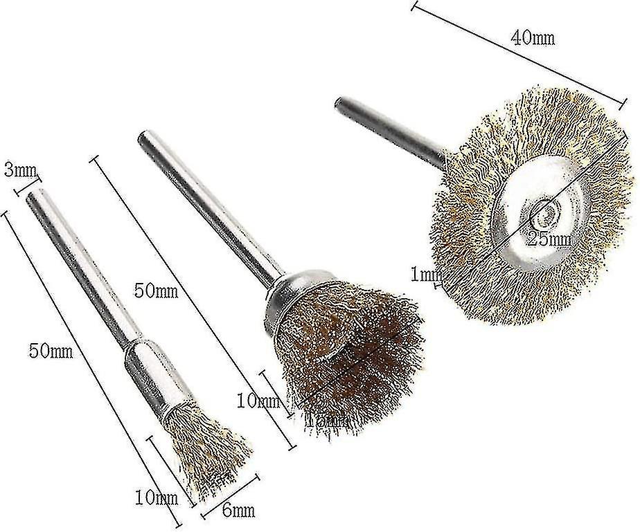 36 Pack Grinding Wheel Brushes Dremel Rotary Tools Brass Coated Steel ...