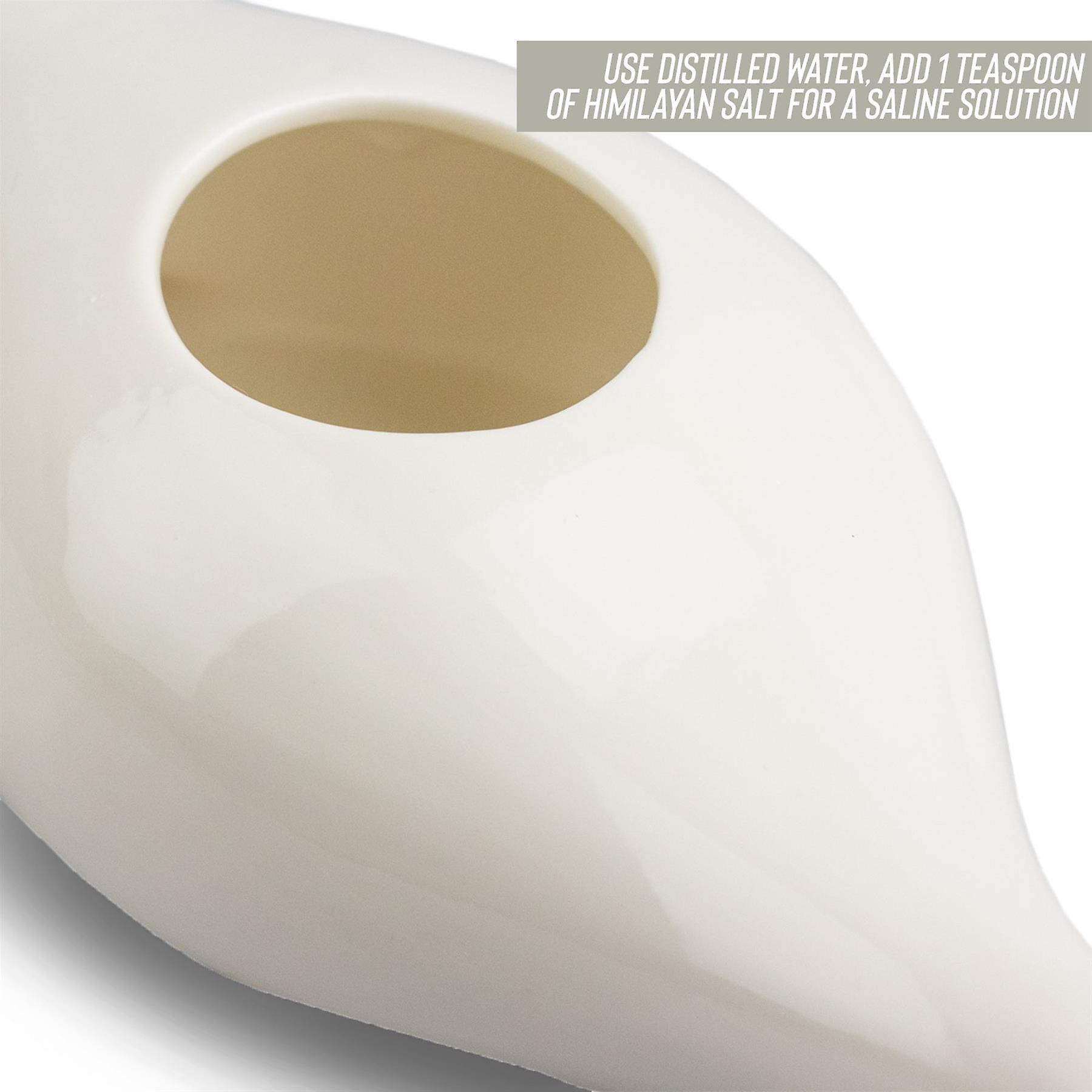 Myga Ceramic Nasal Neti Pot - Sinus Rinse Pot for Nasal Flushing, Detox ...