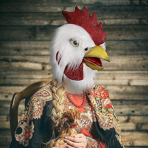 Halloween Novelty Chicken Head Mask Costume Party Rooster Head Mask ...