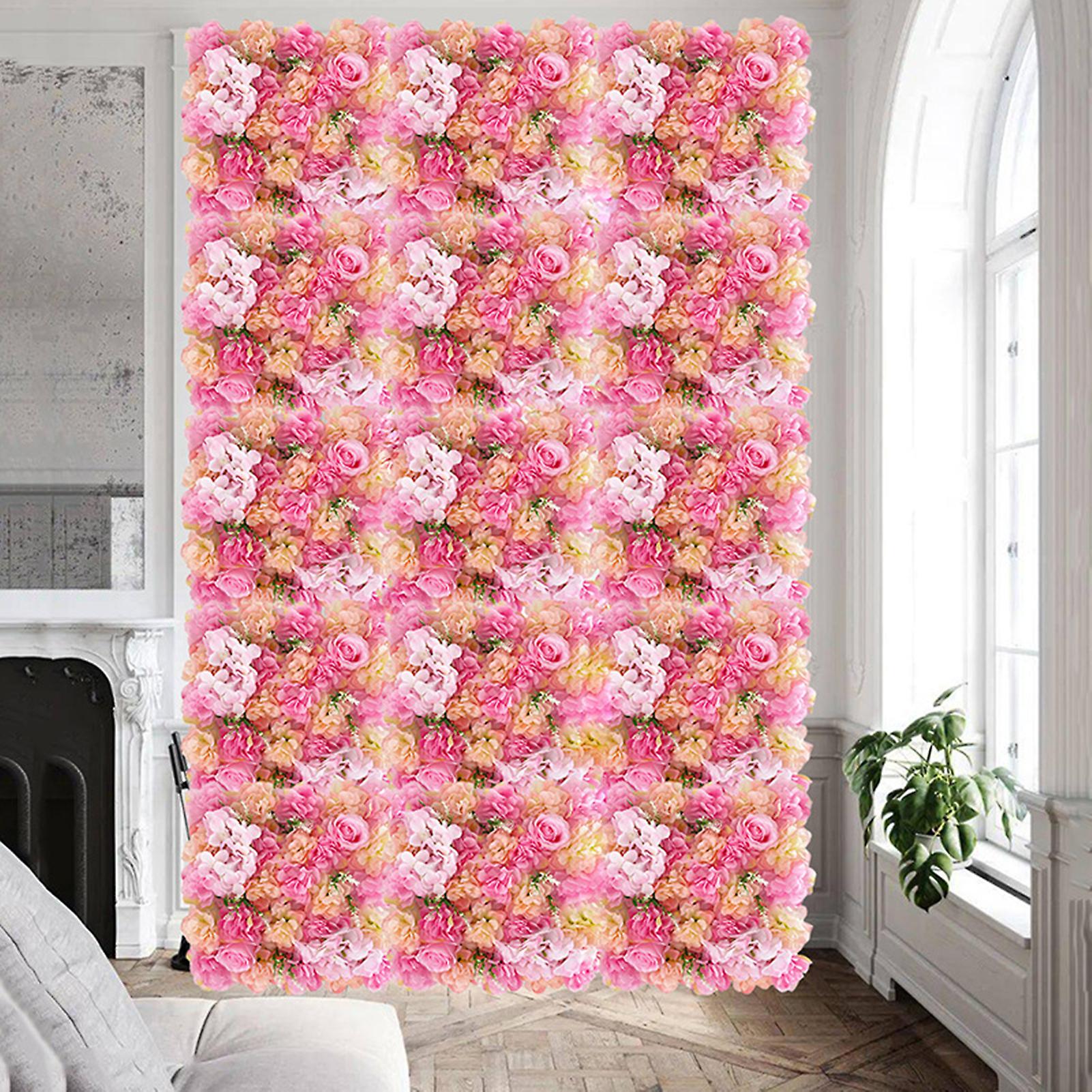 Artificial Rose Flower Wall Panel Wedding Bridal Baby Shower Party DIY ...