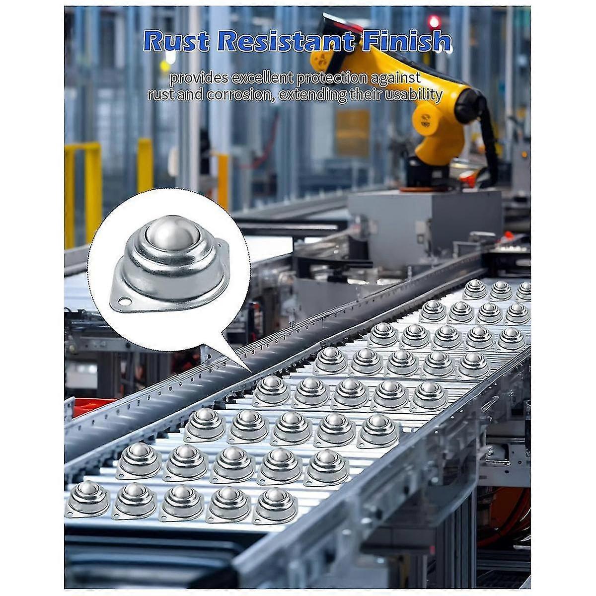 32Pcs Roller Ball Transfer Bearing, 1 Inch Carbon Steel Ball Casters ...