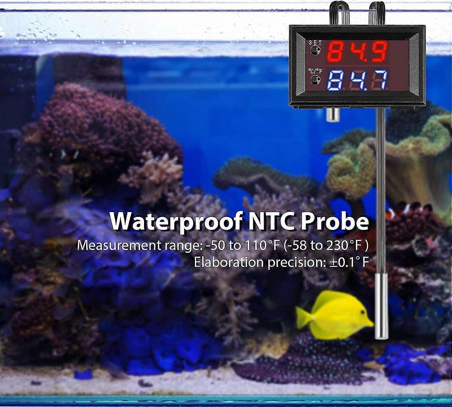 Dc 12v Programmable Temperature Controller -50~110,red/blue Led Display ...