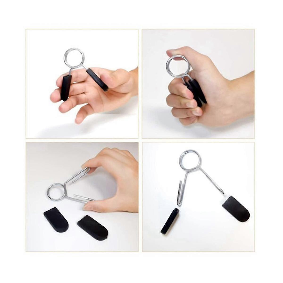 10-Pack Barbell Clamps compatible Standard Barbells, Spring Lock Rings ...