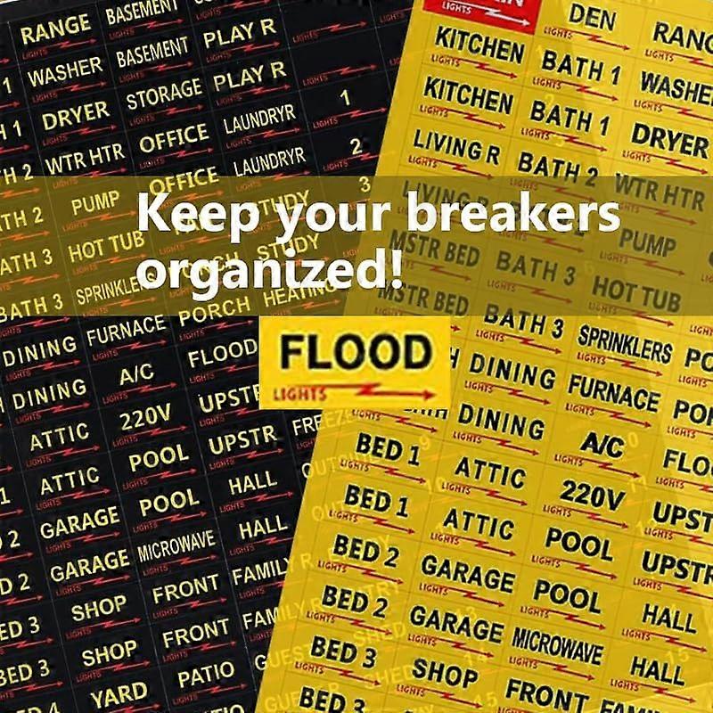 Circuit Breaker Labels, Breaker Box Label, 129 Electrical Panel Labels ...