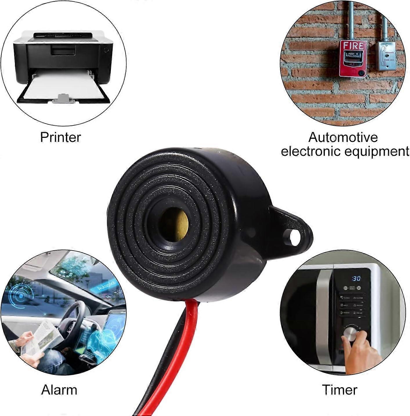 Dc 3V-24V Piezoelectric Alarm Buzzers With 100Mm Cable | Fruugo UK