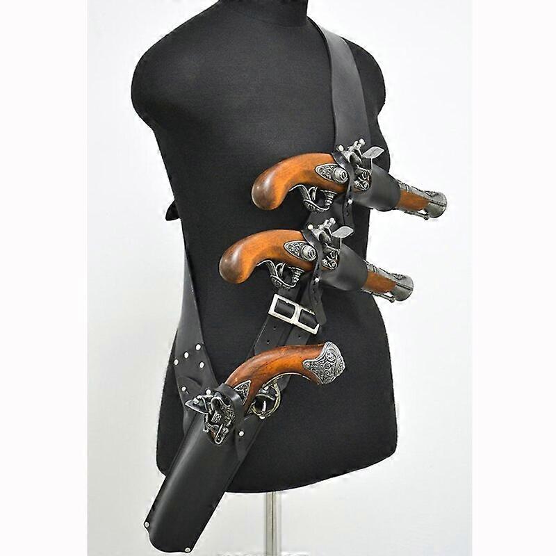 Pirate Leather Shoulder Belt Flintlock Holster Steampunk Blunderbuss ...