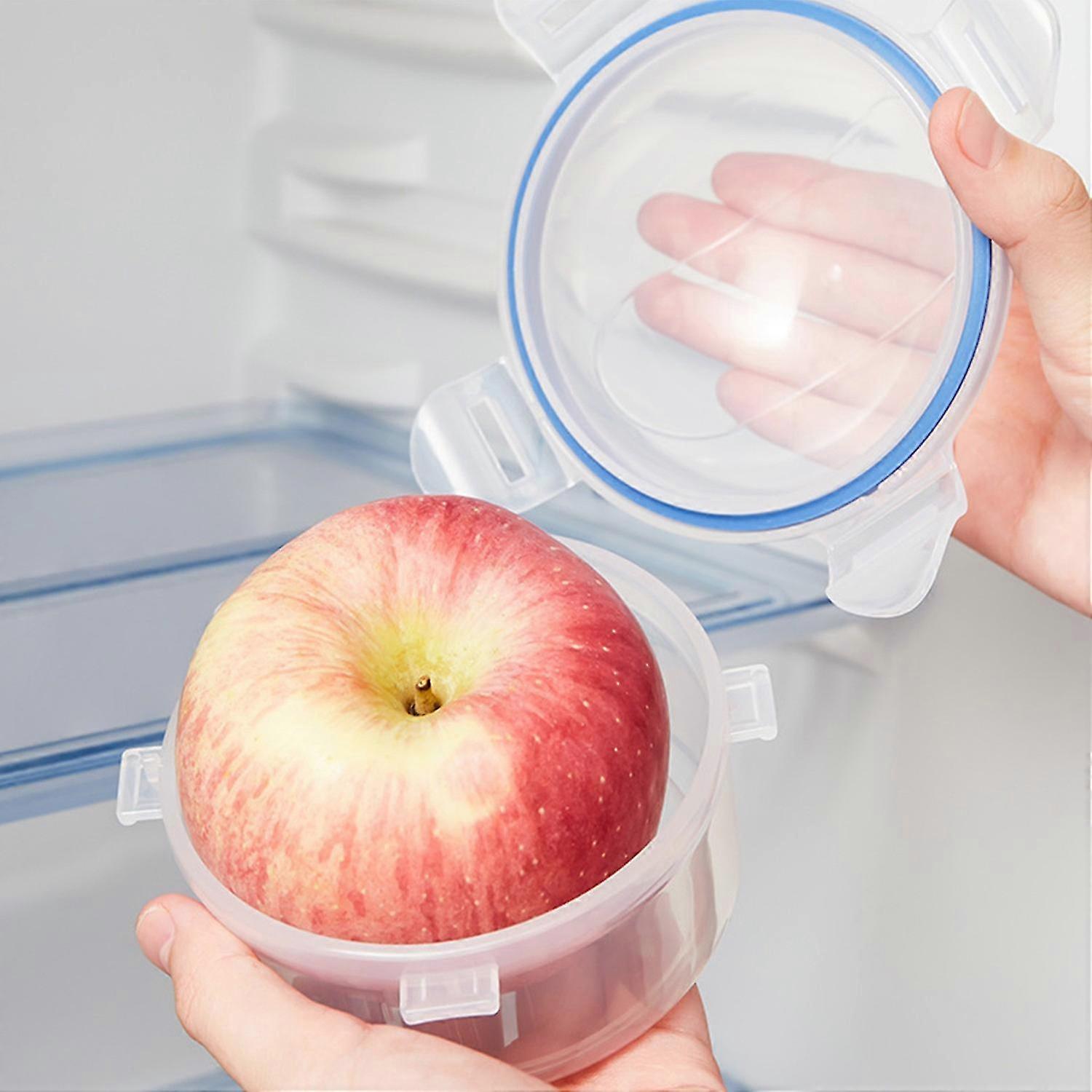 Apples-shape Fruit Storage Box Transparent PP Food Grade Refrigerator ...