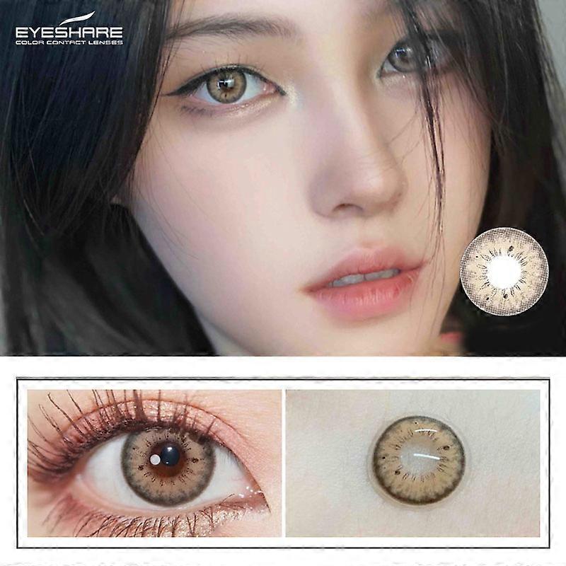 1 Pair Colorcon Korean Lenses Colored Contact Lenses for Eyes Blue Eye Lenses Gray Lenses Yearly ...