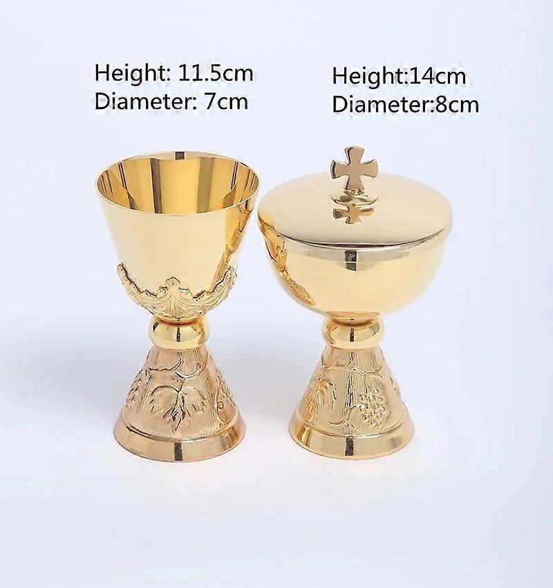 Etched Brass Ciborium With Cross Cover Catholic Religious Gift Vina ...