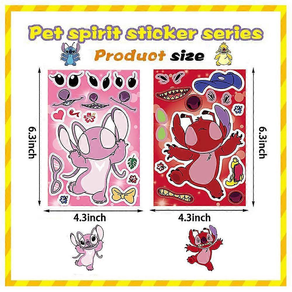 24 Pack Cartoon Face Sticker Sheets Make Your Own Pin Mix and Match ...