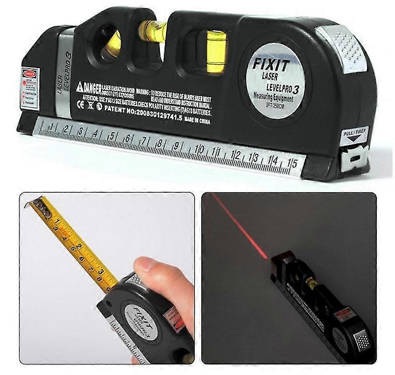 Laser Level Ruler Spirit Level Line Measurement Tool Infrared Ruler ...