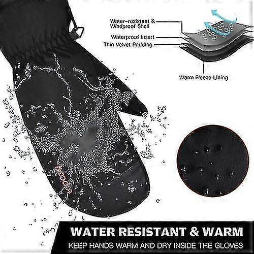 Gloves mittens winter ski snow mittens women men water resistant ...