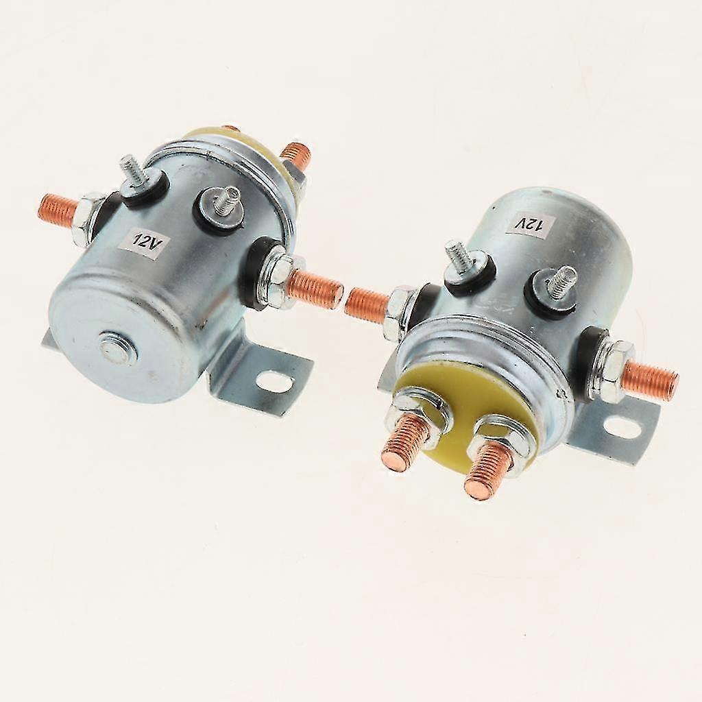 2pcs 200a 12v Continuous Duty Solenoid Relay 6 Terminal For Winch Motor ...