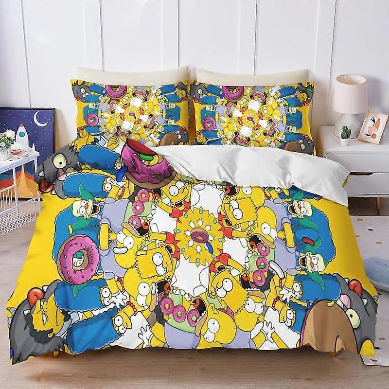 Kt528 The Simpsons Anime Bedding Set Duvet Cover 100% Polyester ...