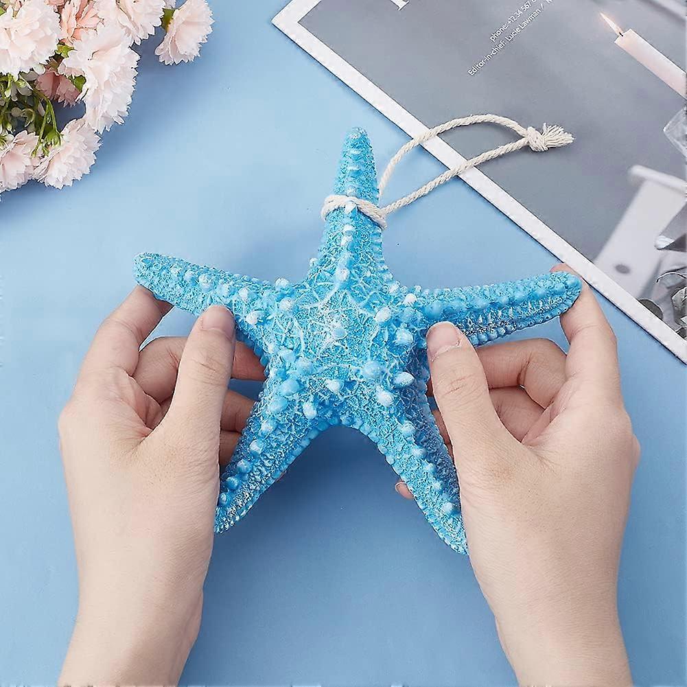 16x16cm Resin Starfish Ornaments Large Seaside Hanging Wall Decoration Mediterranean Style Light ...