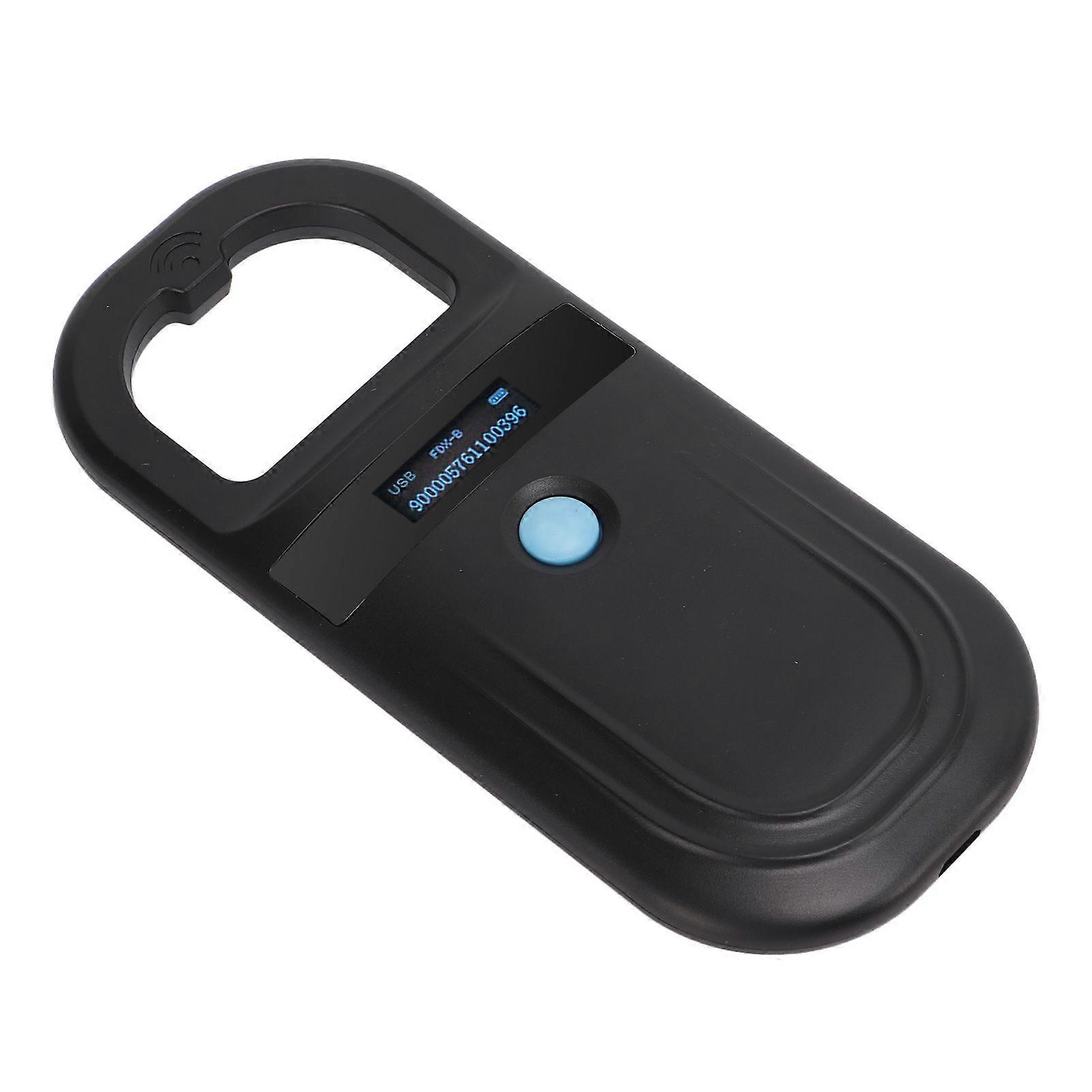 Black Pet Microchip Scanner 134.2Khz Animal Handheld Reader Pet Tag ...