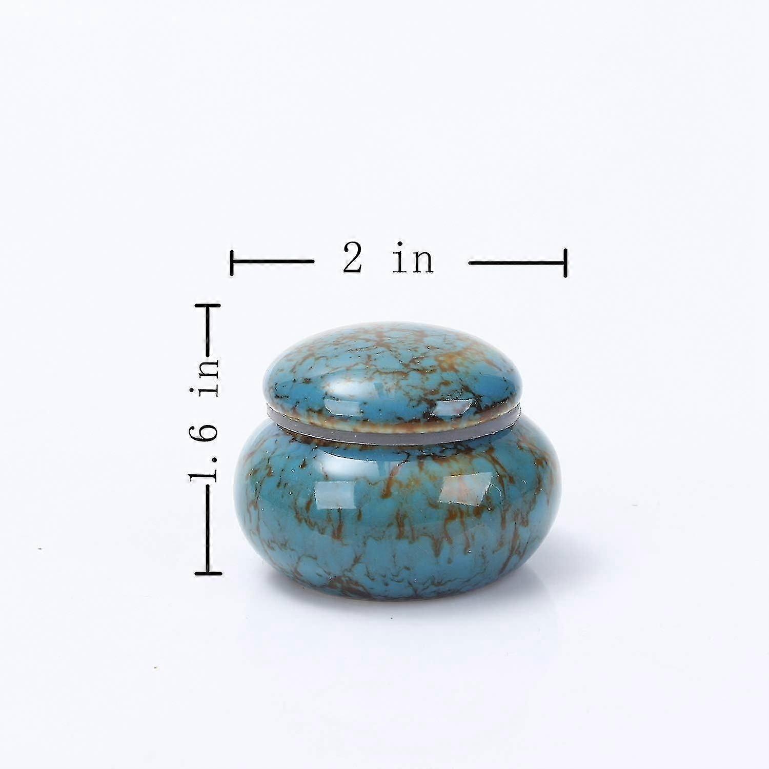 Small Urn For Ashes - 1.6 Handicrafted Urn - Tiny Keepsake Urns - Mini Urn Of Ceramic - Hold 1.2 ...