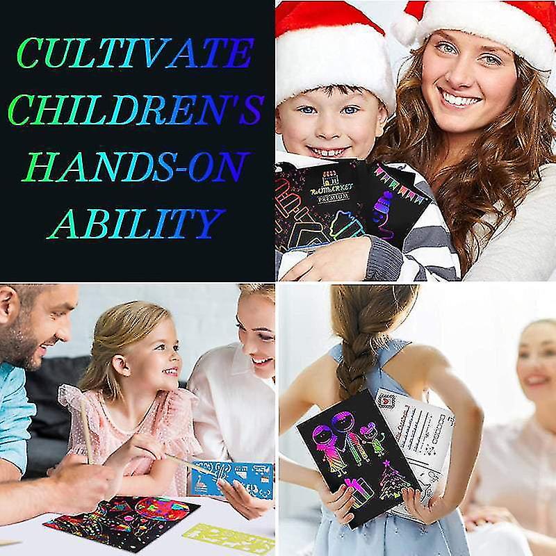 Rainbow Scraping Paper Art Set 10/20/50 Sheets Scratch It Off Paper ...