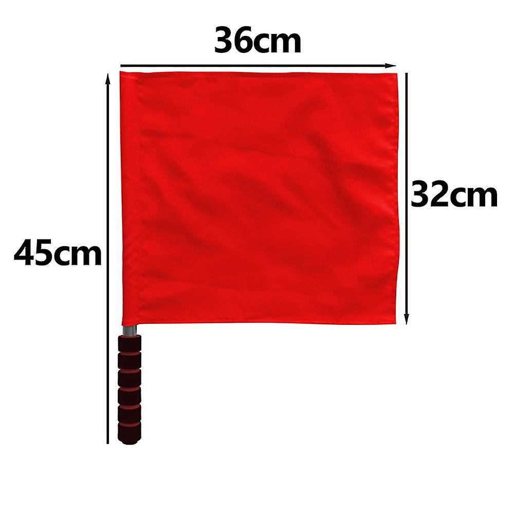 Referee Flag Stainless Steel Command Hand Flag Red Signal Flag Sponge ...