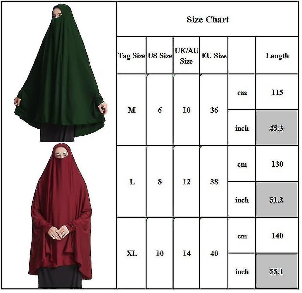 Muslim Women Plain Hijab Robe Arabic Full Wrap Burqa Full Cover Islamic ...
