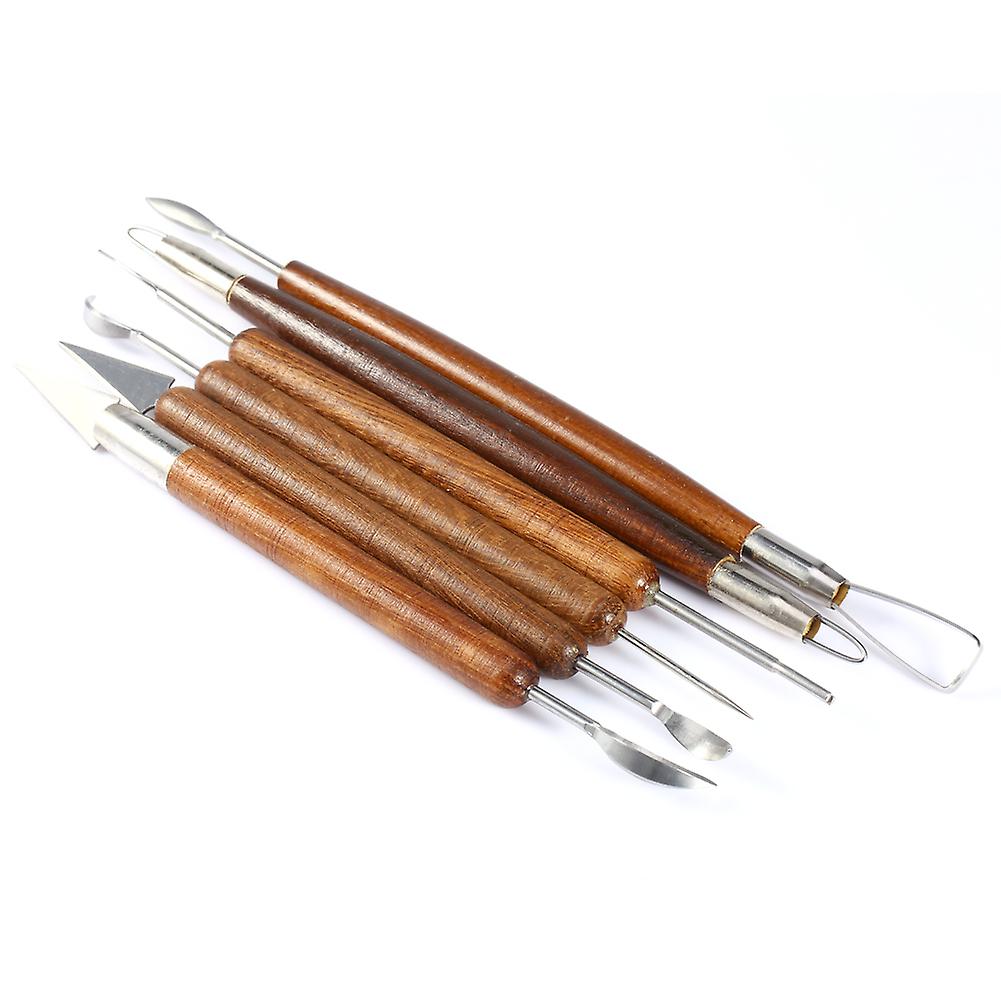 6pcs Clay Sculpting Set Wax Carving Pottery Tools Shapers Polymer Modeling | Fruugo UK