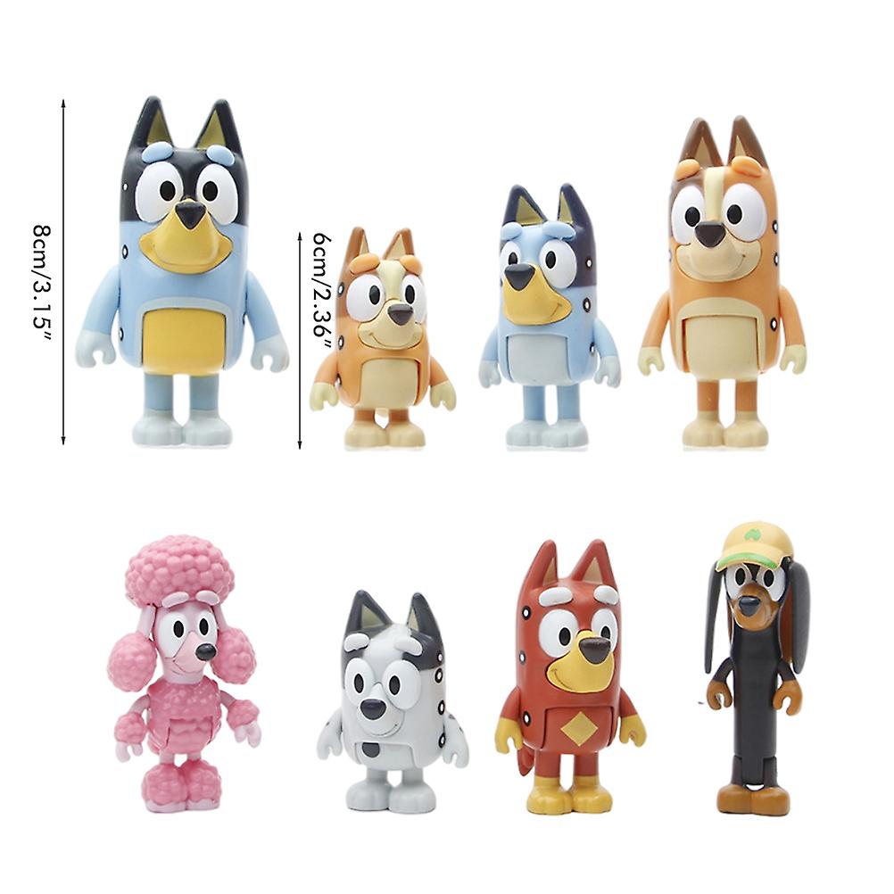 Dog Action Figures 8PCS Movable PVC Model Toys for Kids and Car ...