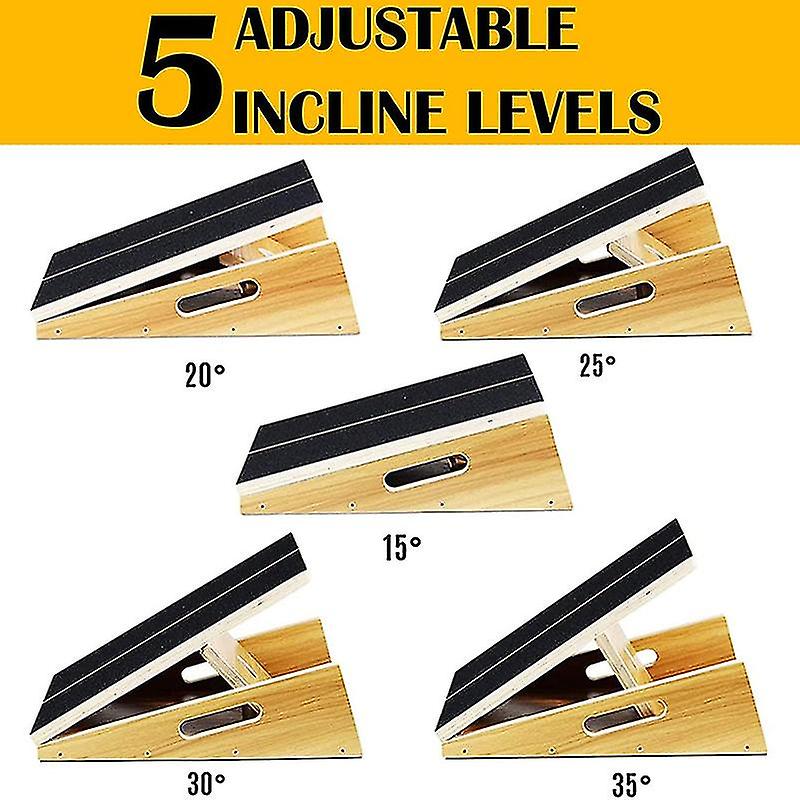 Wooden slant board adjustable incline board and calf stretcher slant ...