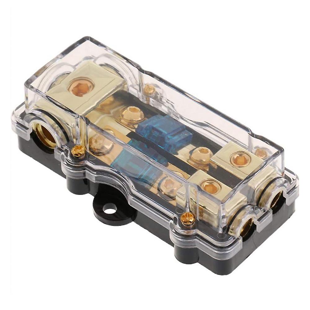 Power Distribution Block (2 Way) 4/8 AWG Gauge Fuse Holder Distribution Block 4 Gauge in to (2 ...