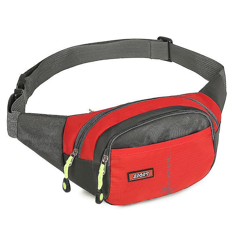 Red waist pack travel hy hiking zip pouch dt8154 | Fruugo UK