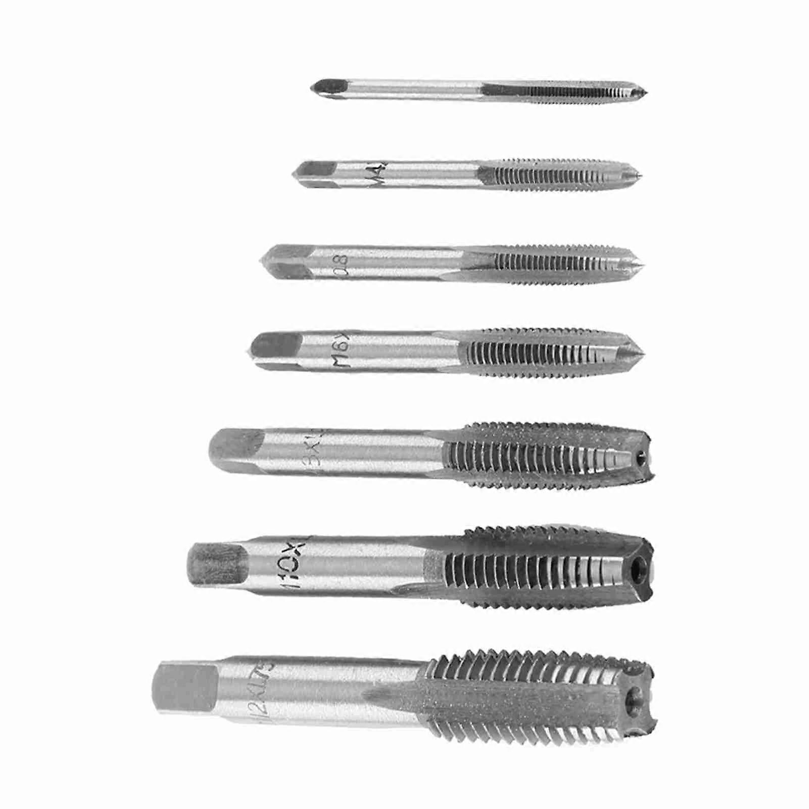 7pcs Metric Thread Steel Tap Tapping Tool M3, M4, M5, M6, M8, M10, M12 ...