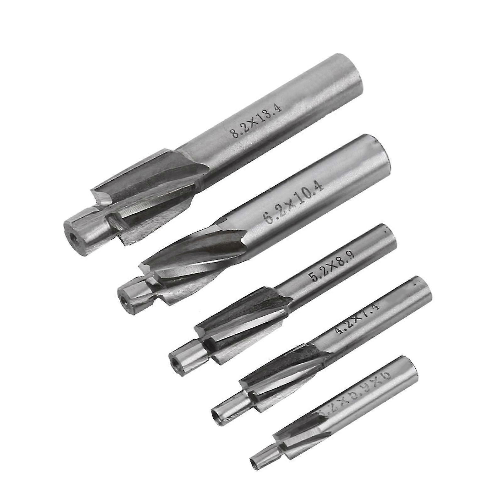 For Countersink End Mill Cutter 5pcs Slot Drill Bits - Tool HSS-AL M3 ...