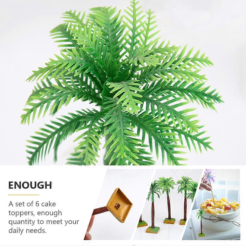 6Pcs Coconut Tree Cake Toppers Cupcake Toppers Birthday Cake ...