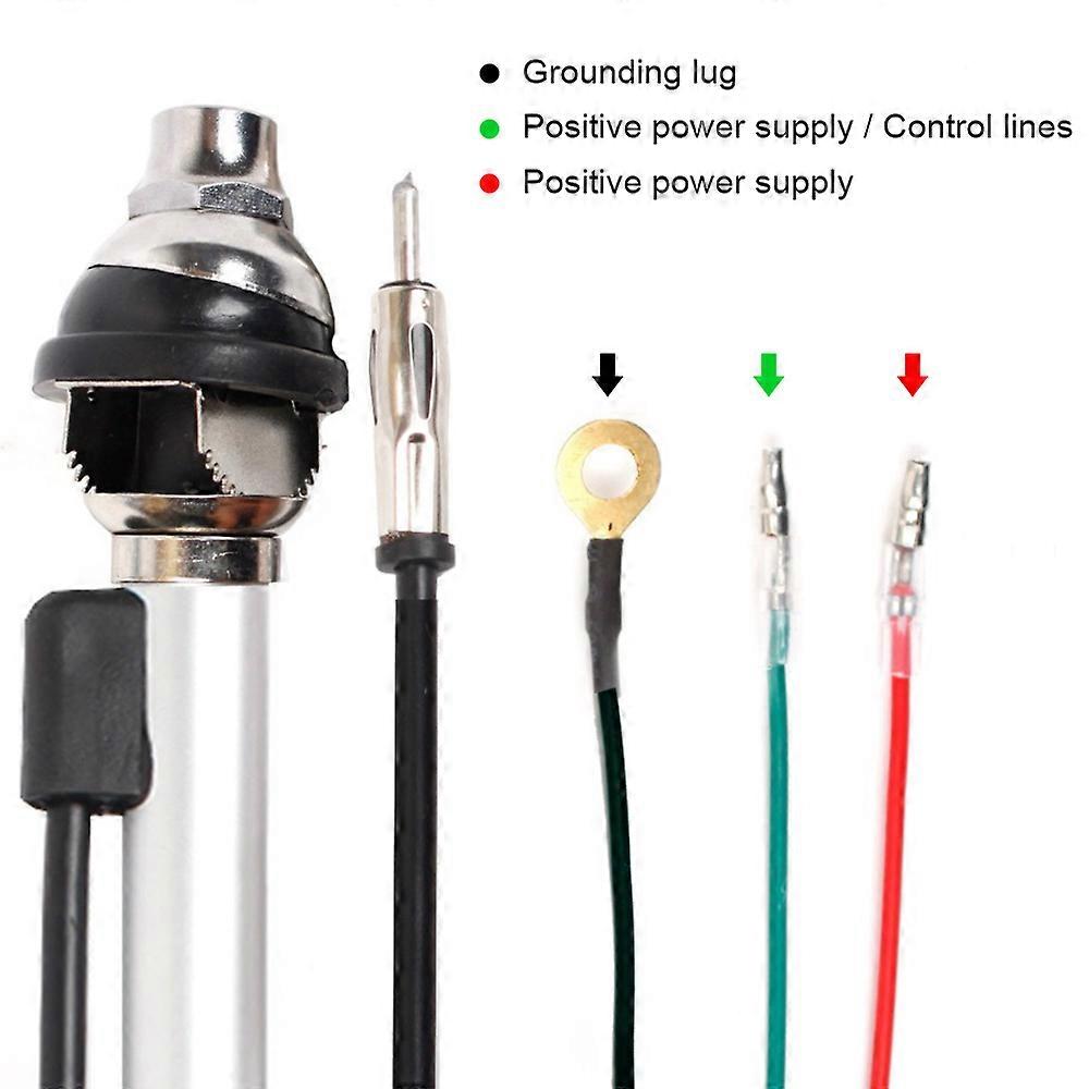 Exterior Vehicle Aerials Waterproof Automatic Telescopic Antenna 12V ...