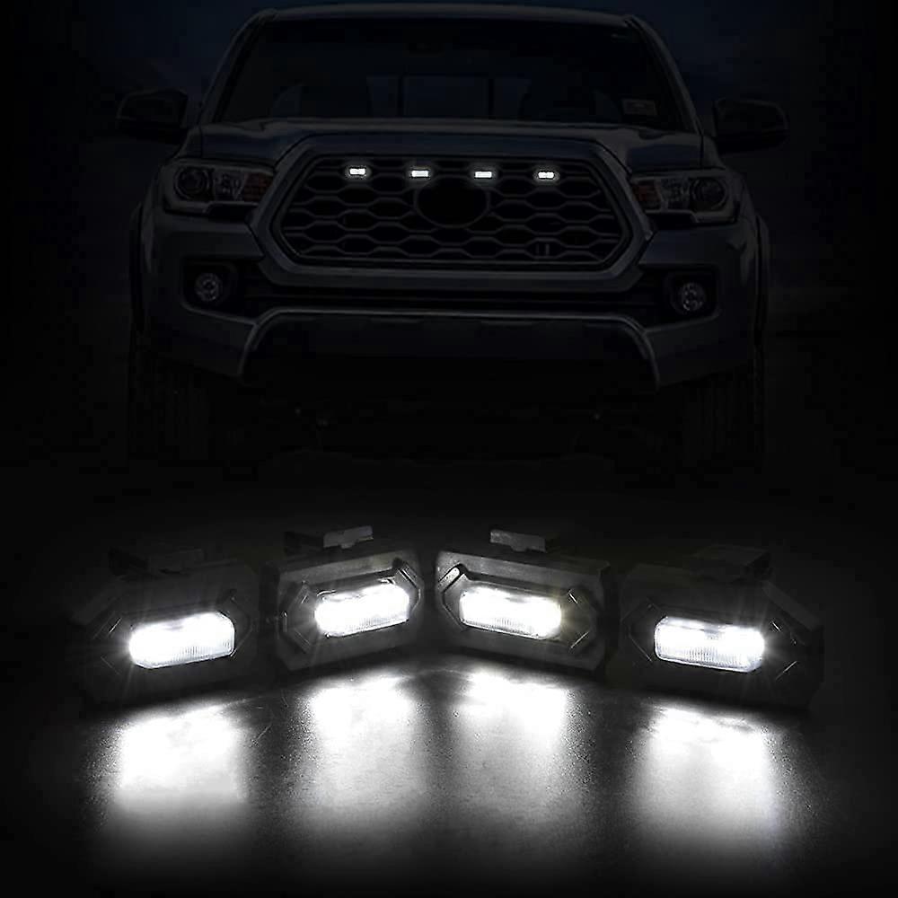 4PCS LED Front Grill Lights for Off Road Sport 2020 2021 External Grill ...