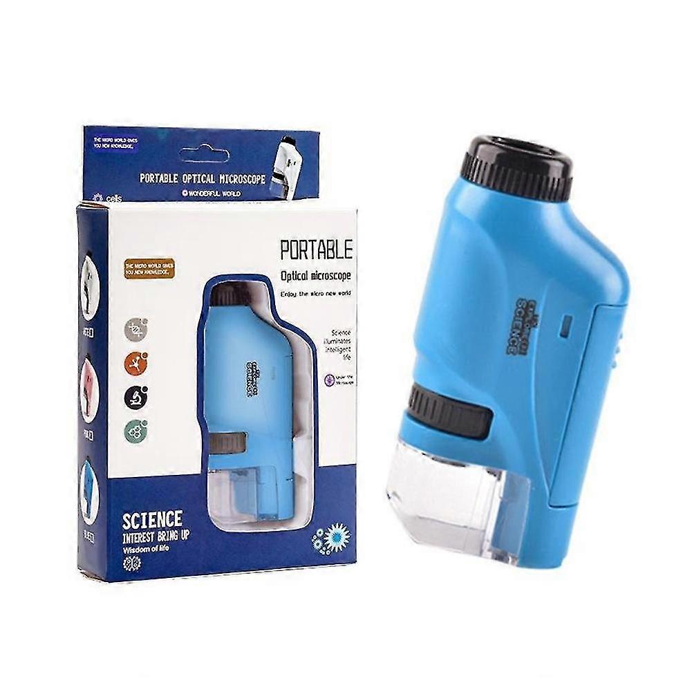 60-120x Mini Pocket Microscope Kit Lab Handheld Microscope With Led ...