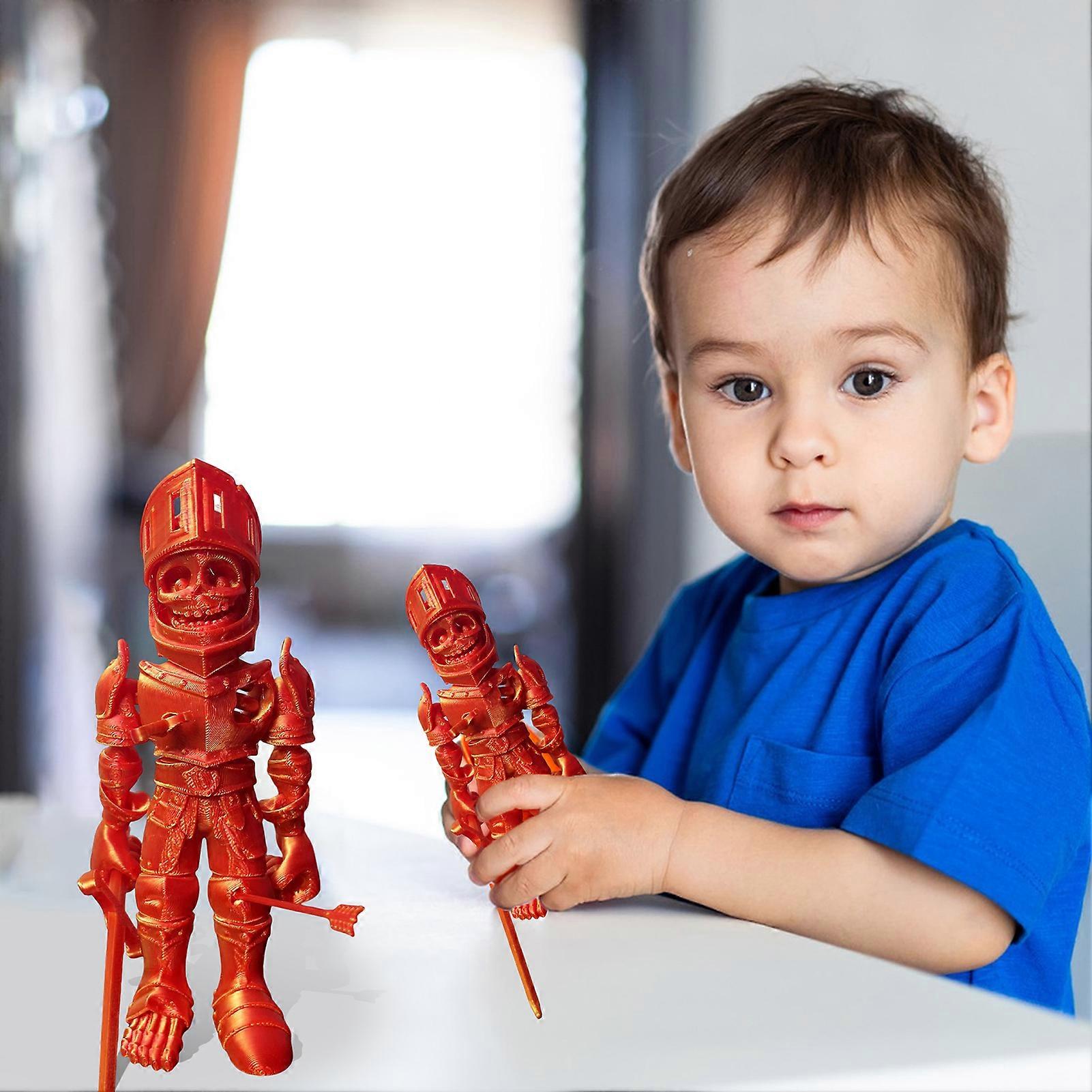 3D Printed Skeleton Knight Figurine Movable Joints Halloween Spooky ...