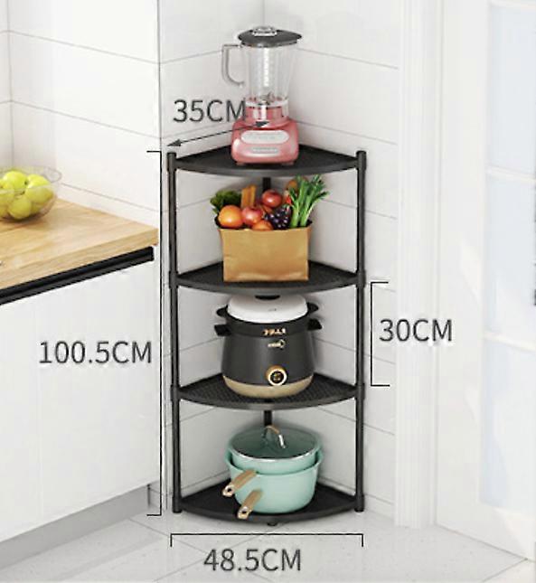 Stainless steel kitchen rack triangular wall corner multi-layer corner ...