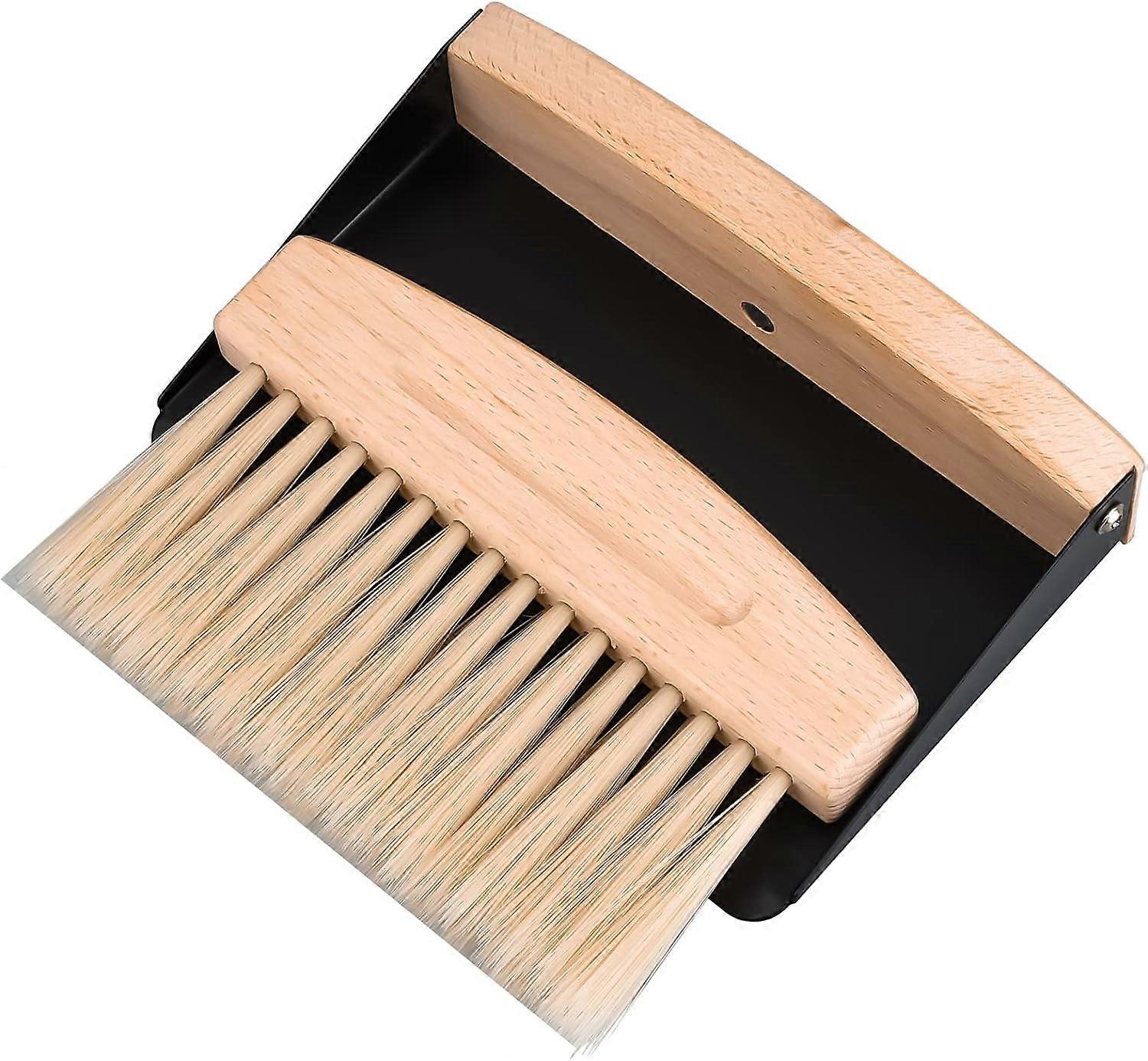 Mini Wooden Table Brush and Dustpan Portable Mini Broom for Sweeping ...