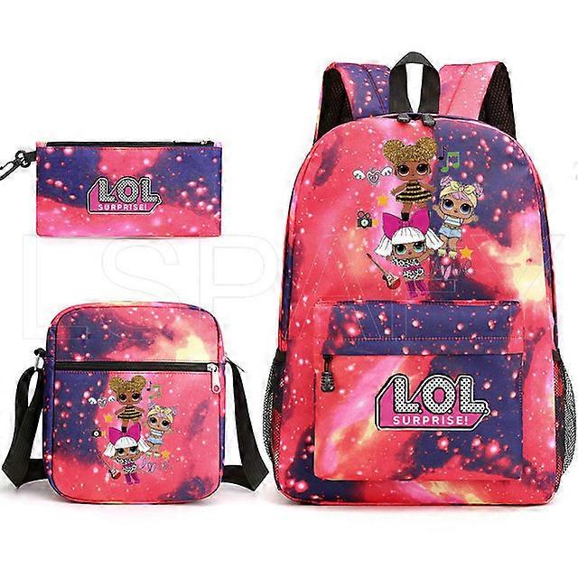 New LOL SURPRISE Doll Cartoon Backpack Children School Bags For Girls ...