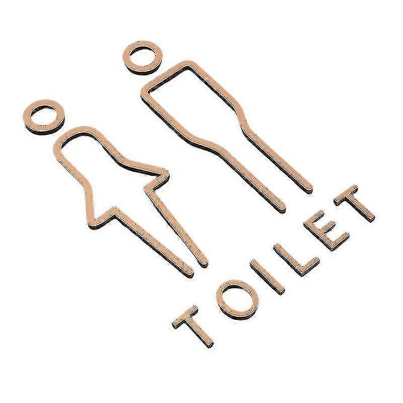 Man Woman Acrylic Wall Sign Plate Toilet Doorplate Wash Room Label Wc ...