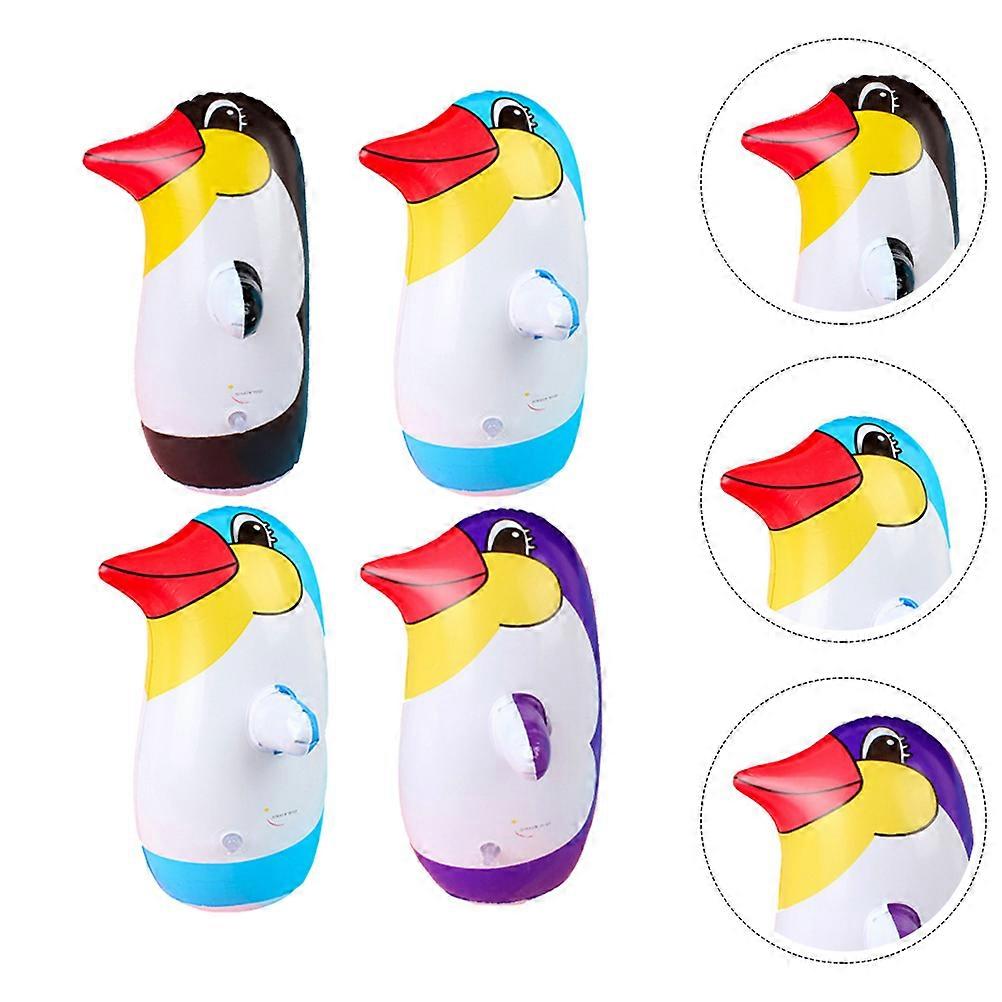 4 Pcs Baby Bath Toy Penguin Inflatable Toy Animal Toy Inflatable ...