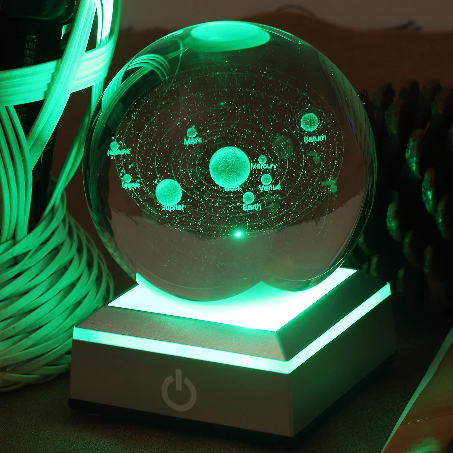 Led Light Base Spherical Recess Show Crystal Ball Stand For 3d Laser ...