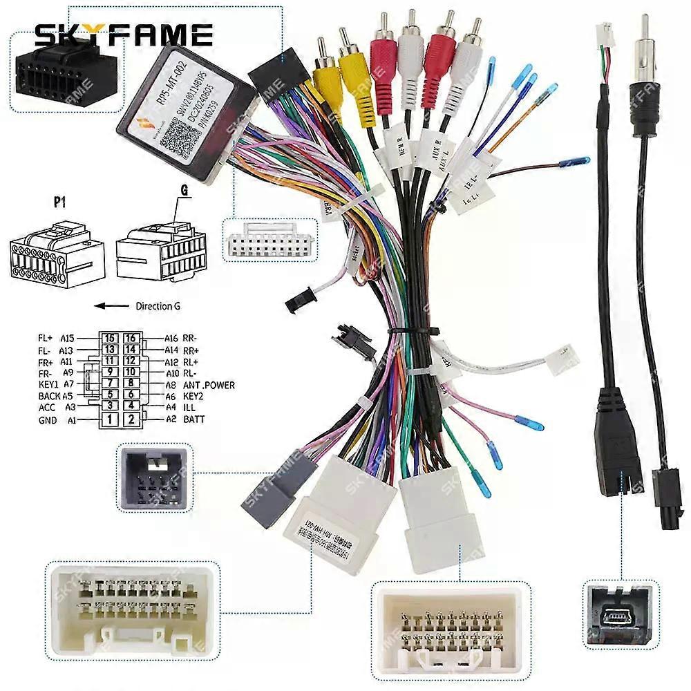 Applies to Car 16pin Wiring Harness Canbus Box Decoder For Mitsubishi Pajero Sport Triton ...