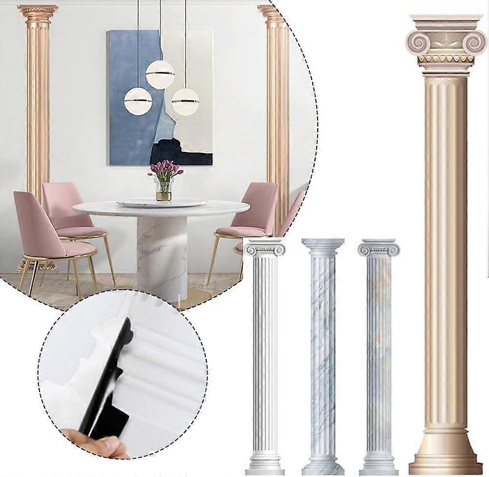 30 X 240Cm 3D Roman Column Decorative Wall Sticker, And Removable For ...