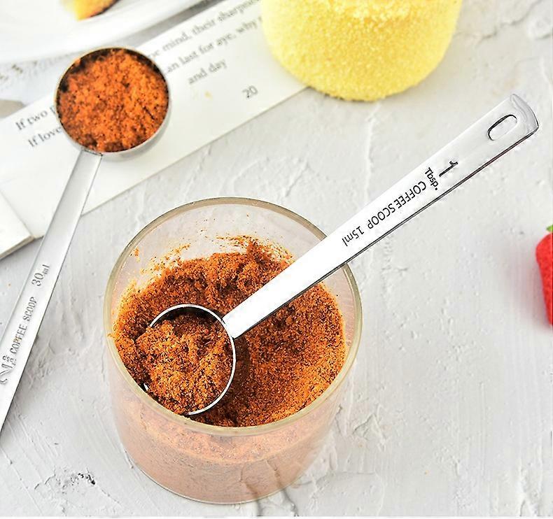 2-in-1 Coffee Spoon Espresso Measuring Spoon Powder Tamper Coffee Scoop ...