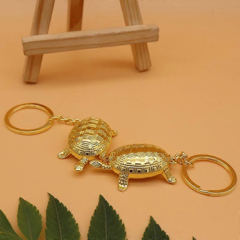 Money Turtle Keychain Lucky Alloy Keyring Wealth Attracting Golden ...