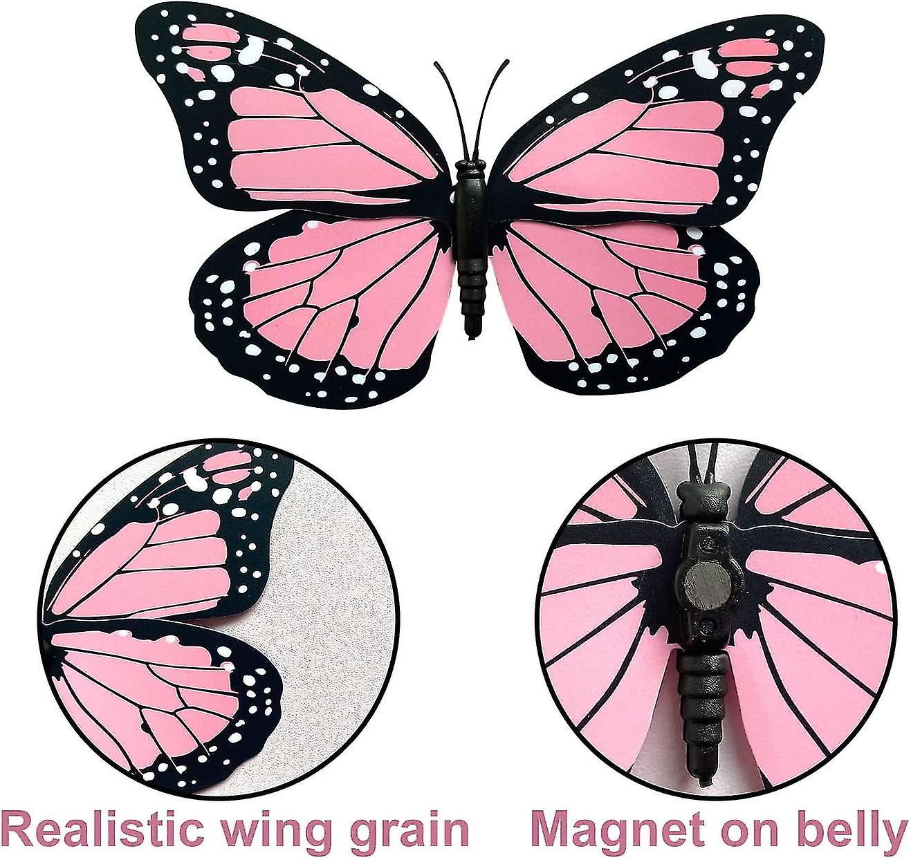 Shxx 30 Pcs 4.7in Monarch Butterfly Artificial Butterflies For Crafts ...