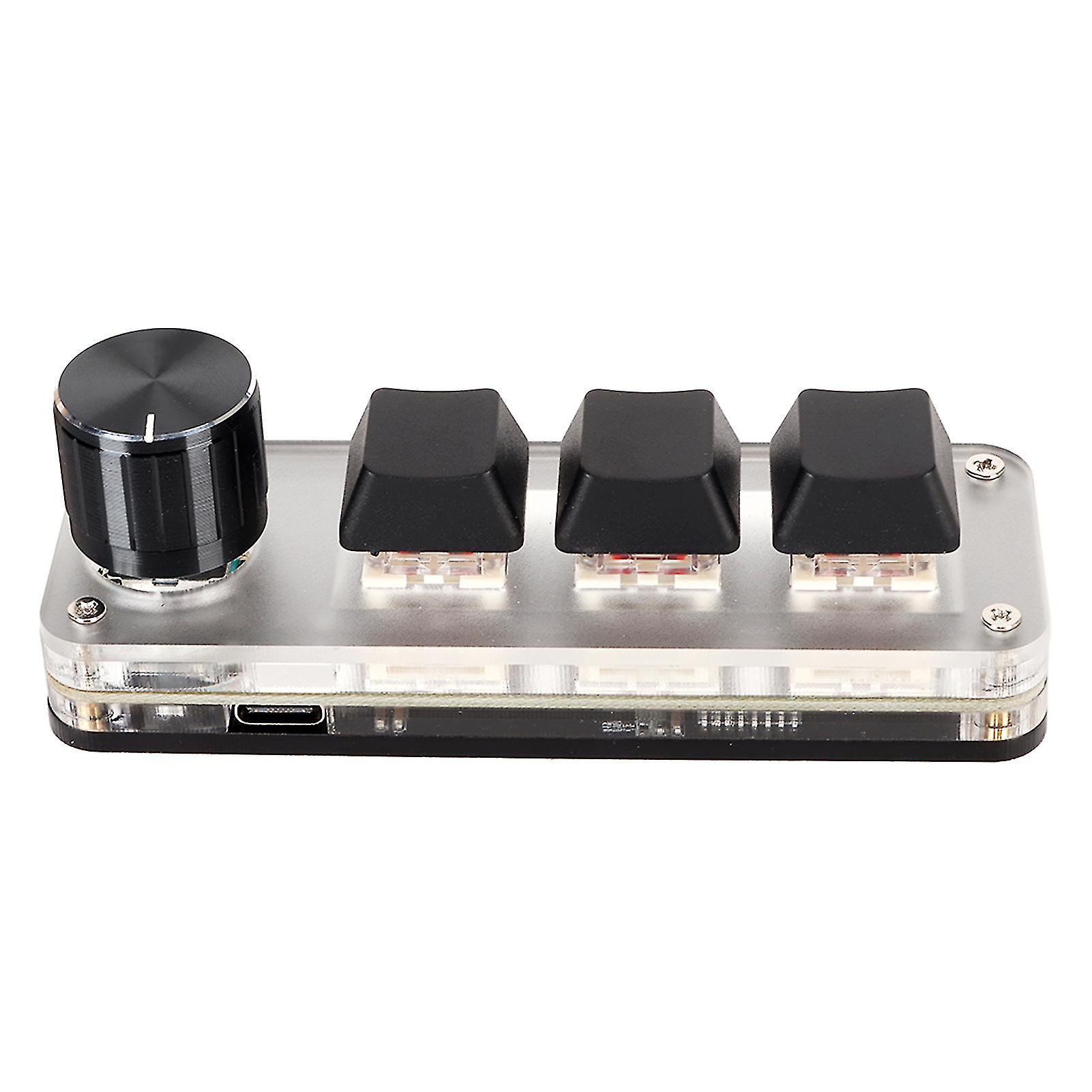 Red Switch Macro Keyboard Plug and Play Ergonomic Customized Knobs USB ...